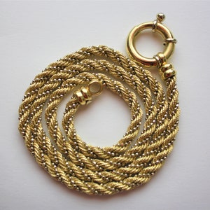 Vintage 14k Gold Necklace Yellow Gold Rope Chain 18 Inches 26 - Etsy