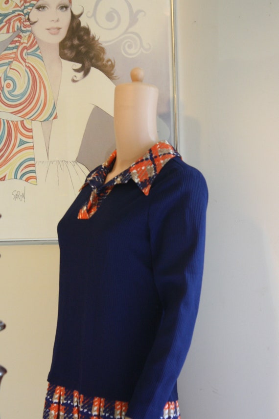 1960s Mod Plaid Dress, Jeanne Durrell 60s Dress, Colo… - Gem