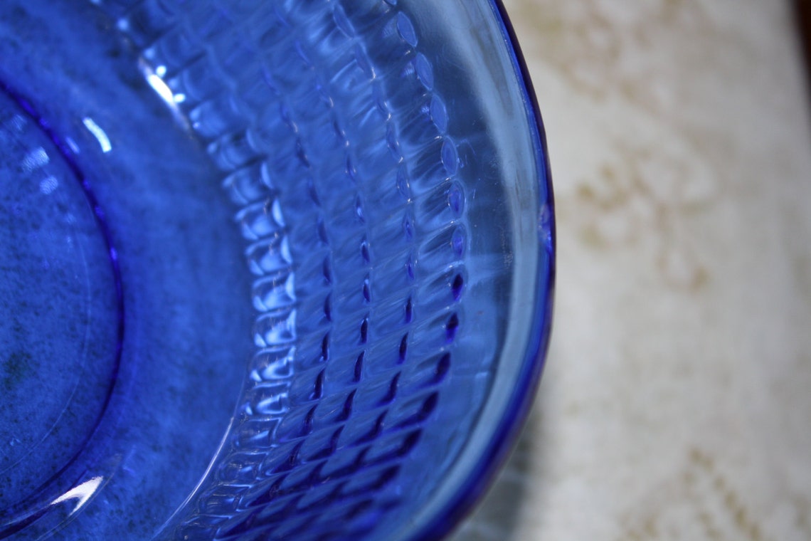 Vintage Mexico Made Cobalt Blue Glass Dinnerware Serving Bowl | Etsy Vintage Mexico Made Cobalt Blue Glass Dinnerware Serving Bowl | Etsy