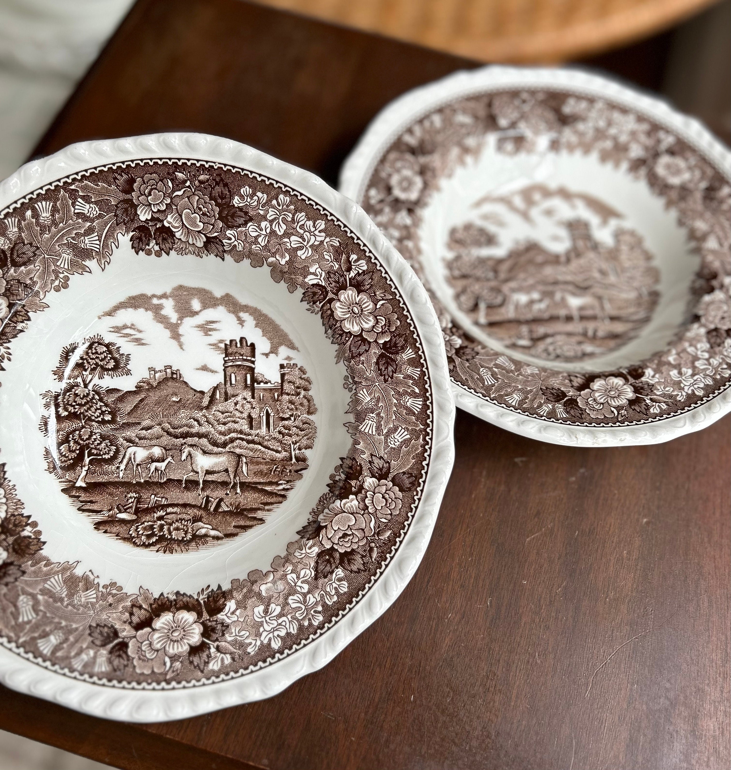 Pair of English Ironstone Farm Plates - Etsy