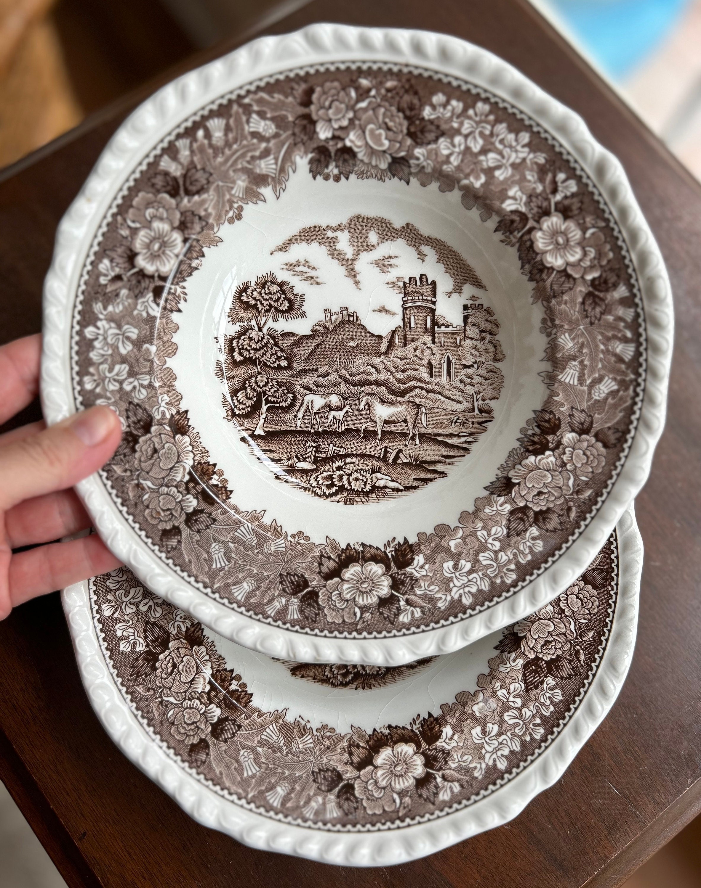 Pair of English Ironstone Farm Plates - Etsy