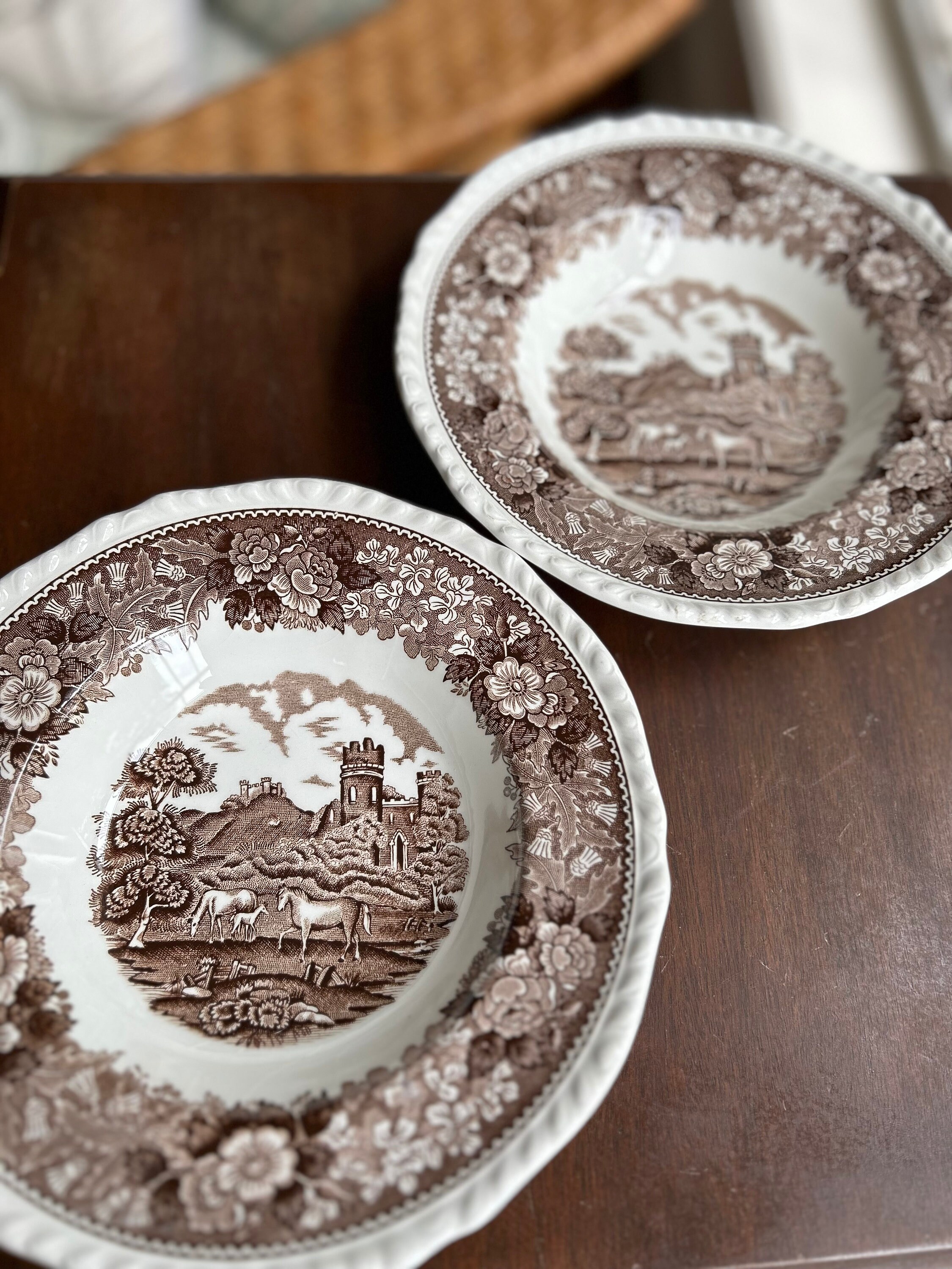 Pair of English Ironstone Farm Plates - Etsy