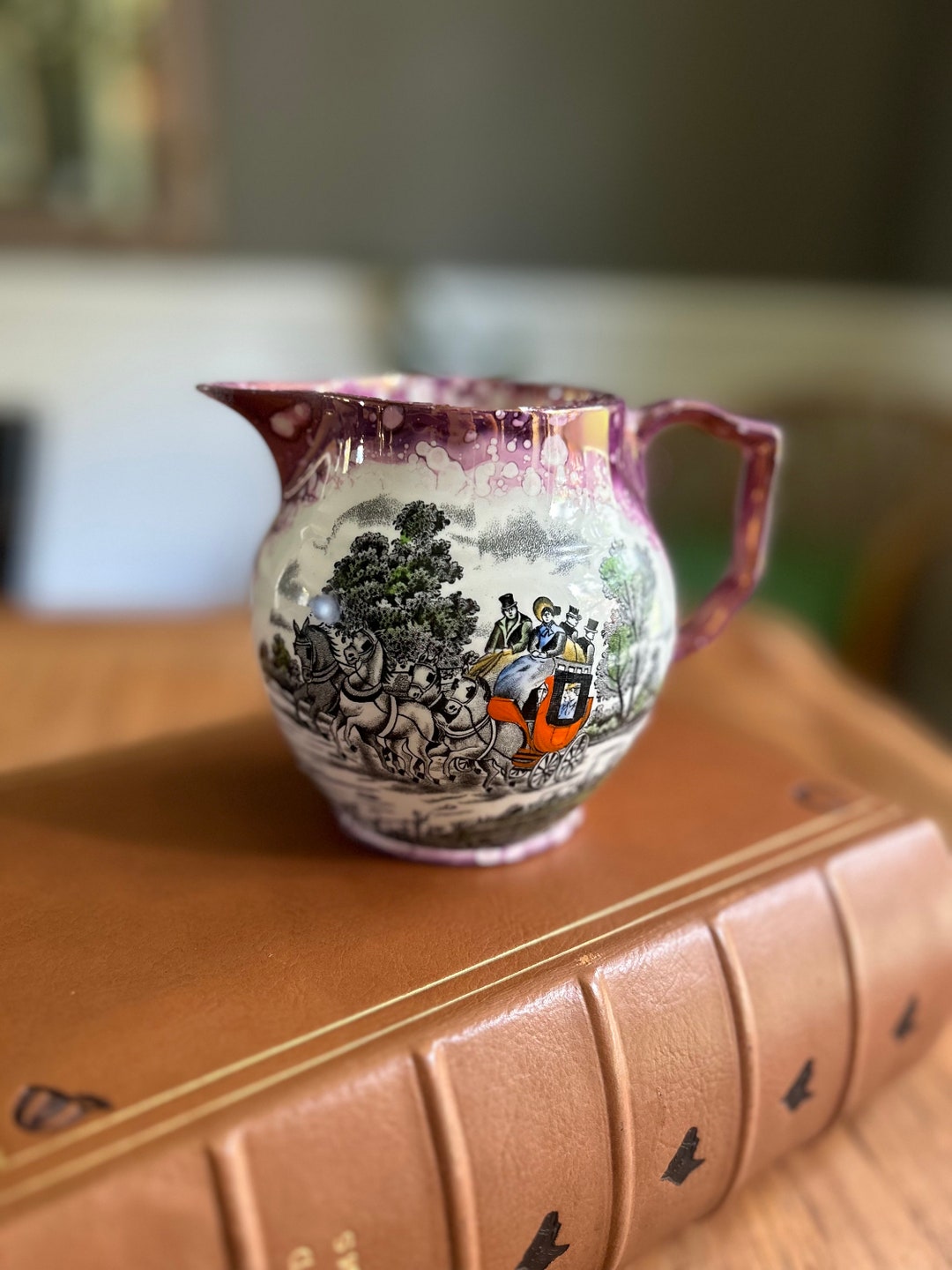 Rare English Equestrian Vase by Old Castle - Etsy