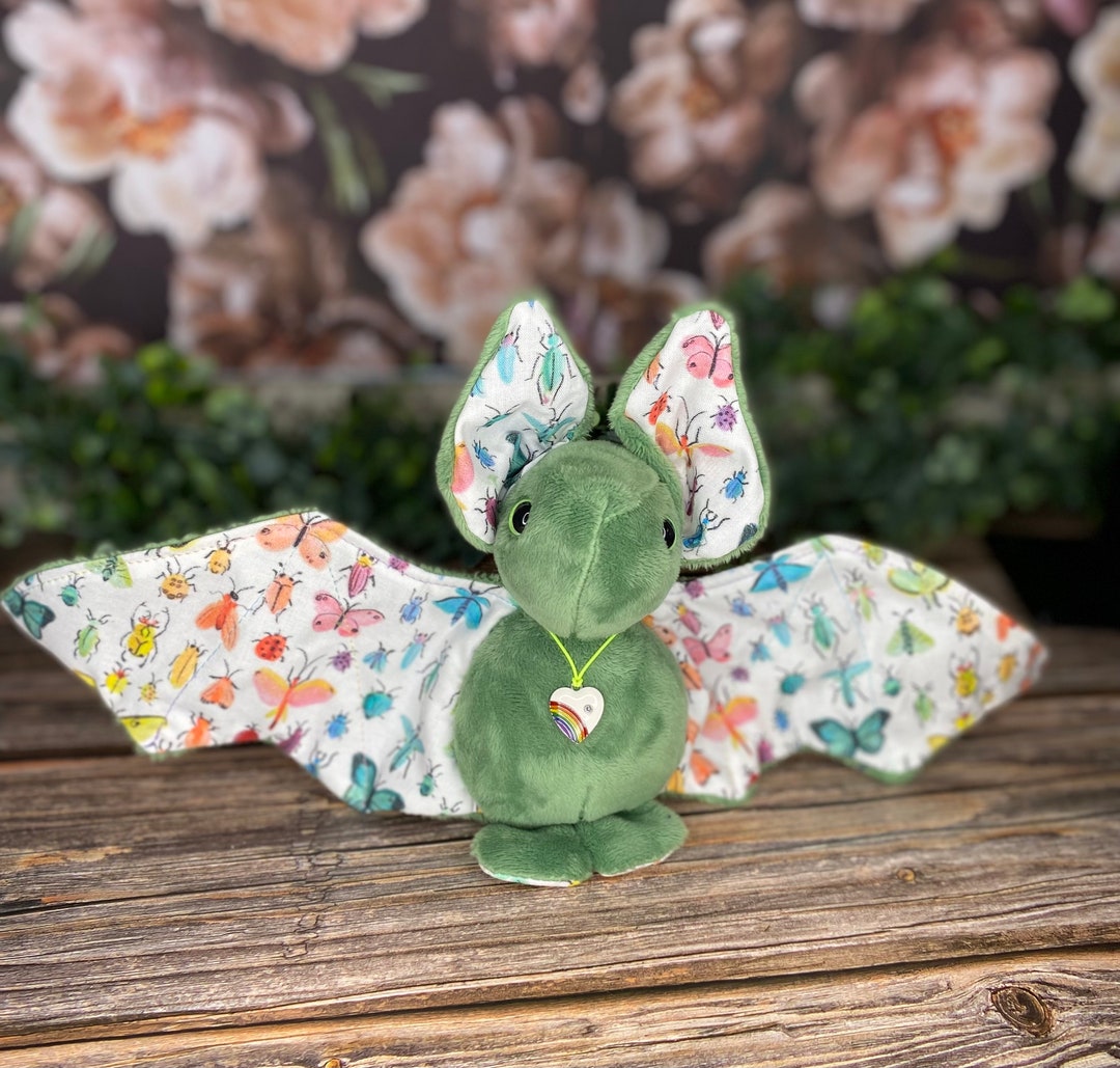 Mid Size Bat Plush, Handmade Plushies, Bat Stuffed Animal, Birthday ...