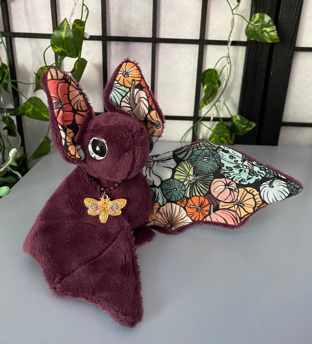 Autumn Bat Plush, Handmade Plushies, Bat Stuffed Animal, Birthday Gift ...