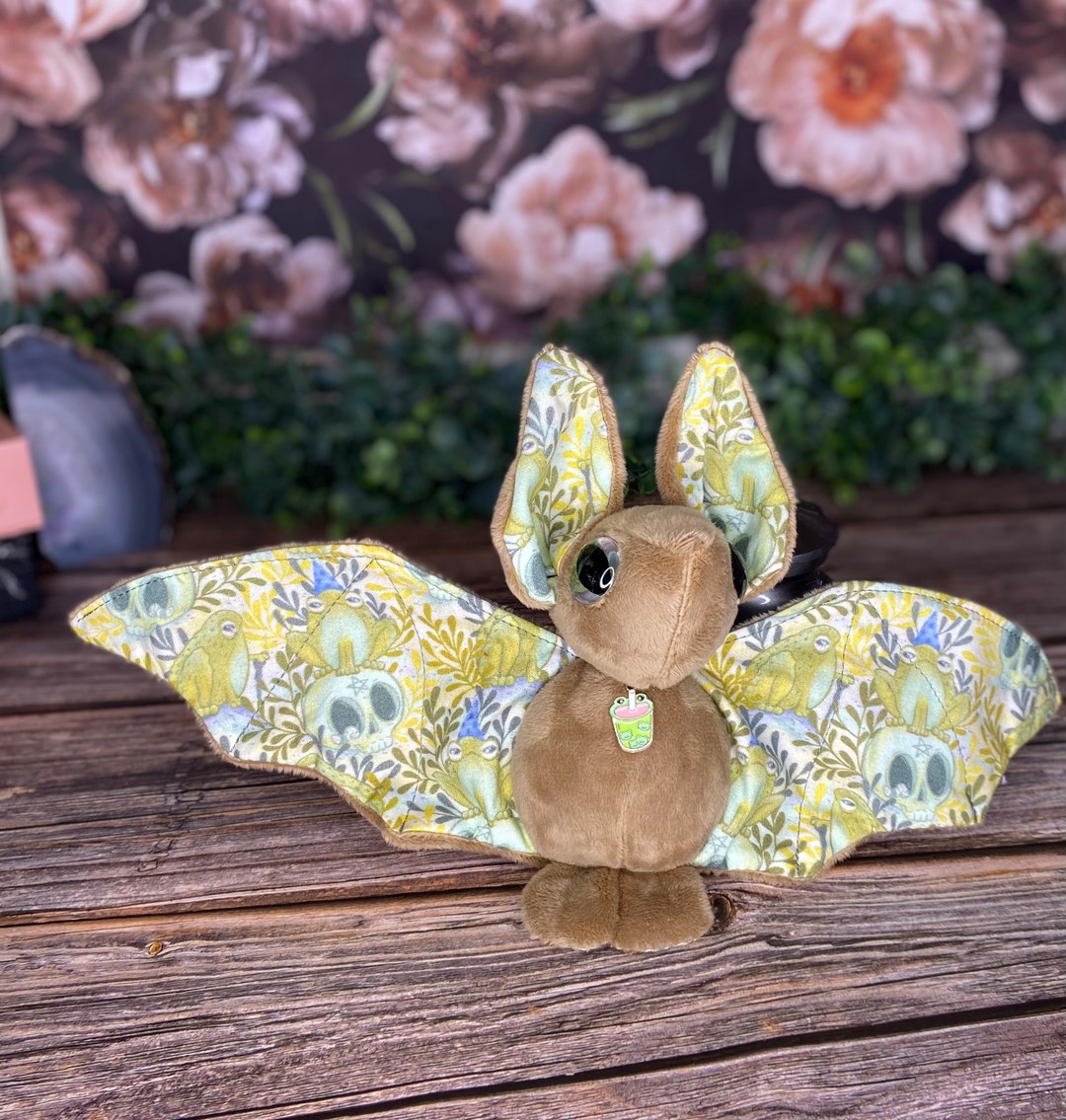 Mid Size Bat Plush, Handmade Plushies, Bat Stuffed Animal, Birthday ...