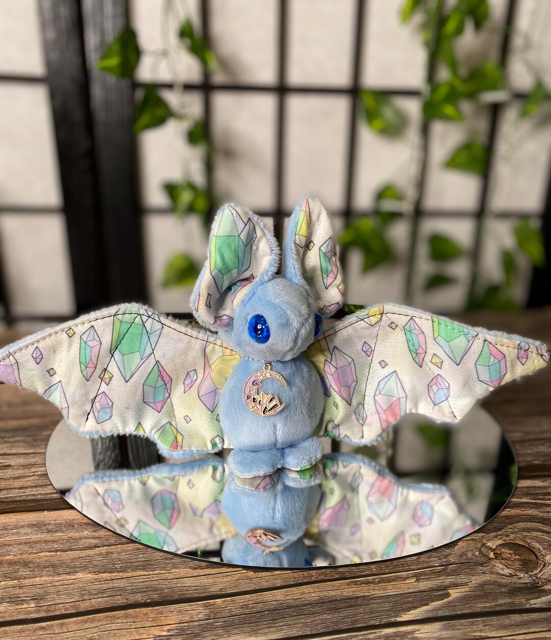 Crystal Bat Plush, Handmade Plushies, Bat Stuffed Animal, for Wife, for ...