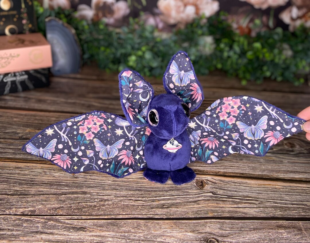 Mid Size Bat Plush, Handmade Plushie, Stuffed Animals, Bat Gifts, Goth ...