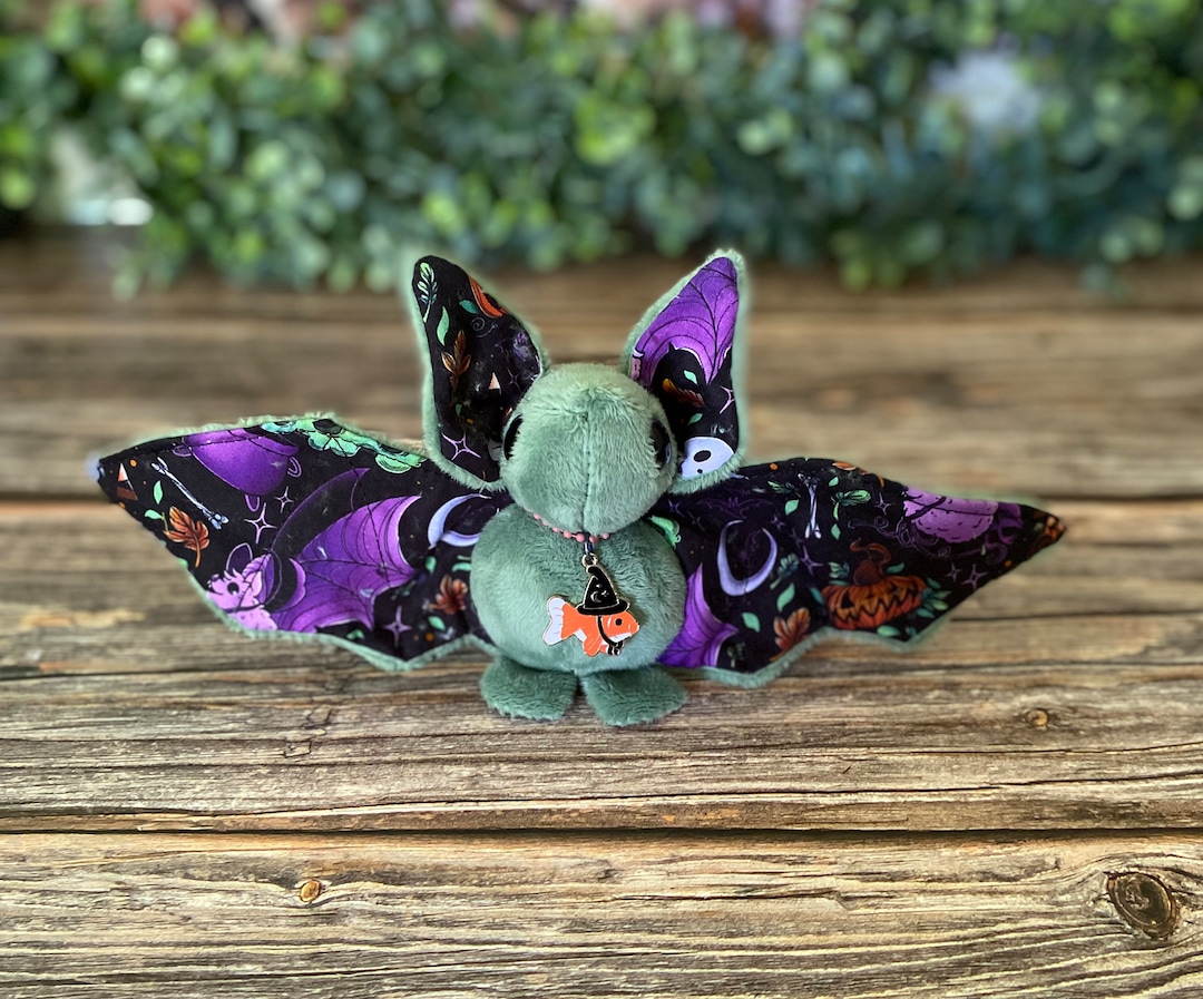 Spooky Bat Plush, Handmade Plushies, Bat Stuffed Animal, Birthday Gift ...