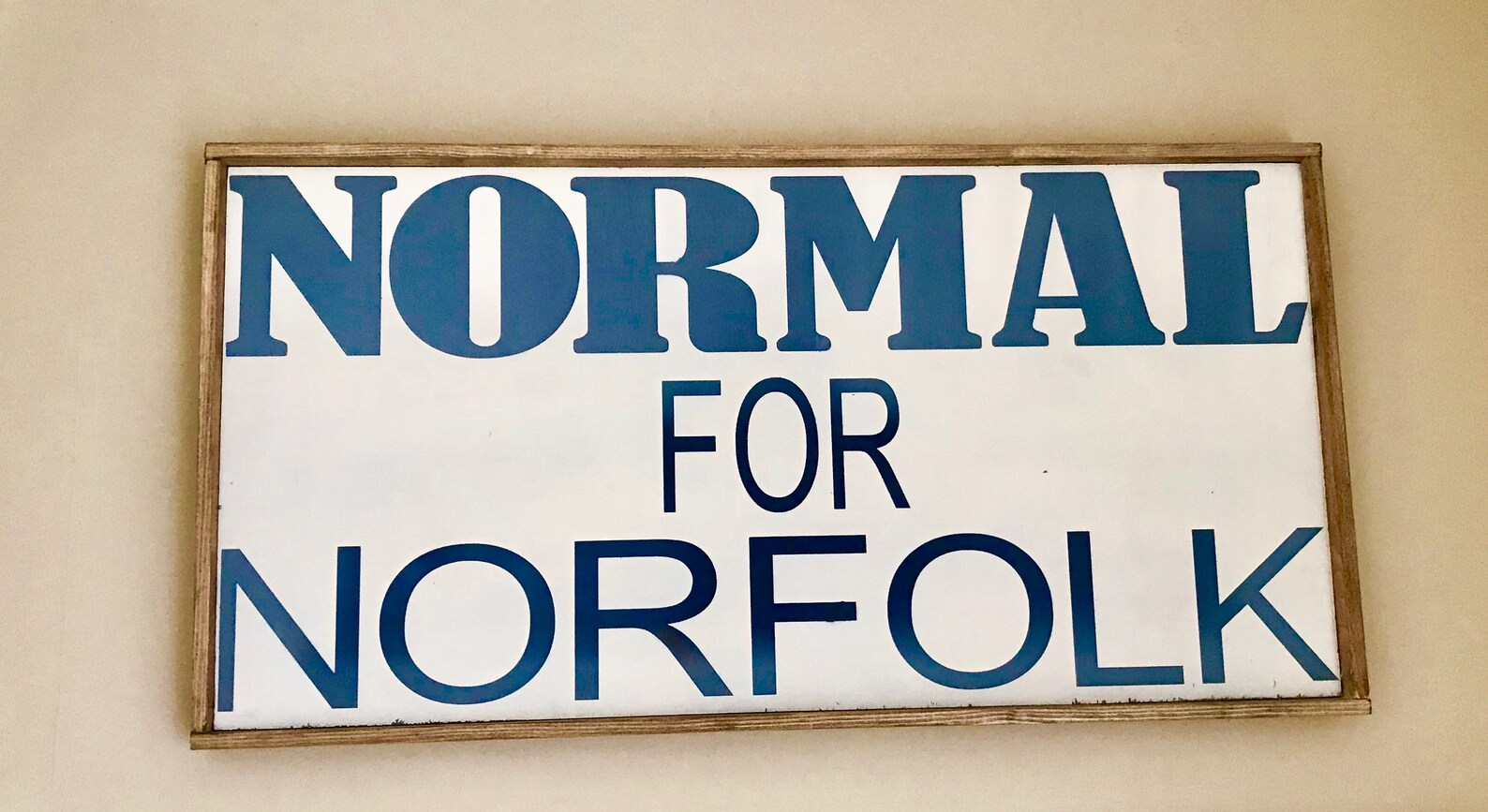 Normal for Norfolk Wooden Sign Family Sign Farmhouse Sign - Etsy
