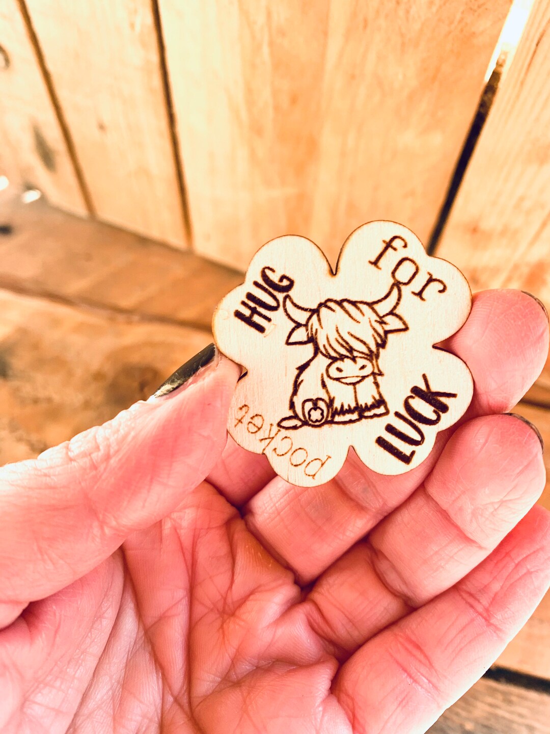 Pocket Hug Pocket Hug Token Highland Cow Gift Highland Cow Token Good ...