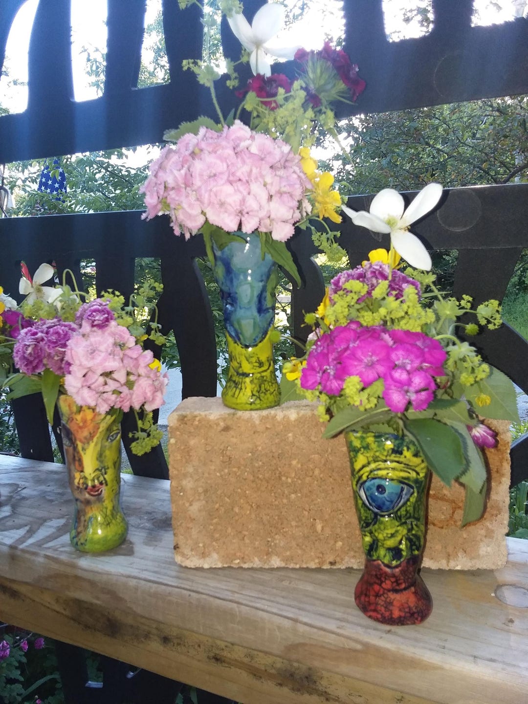 Norbert Greenwood-white Hand Carved & Glazed Mini Vases - Etsy