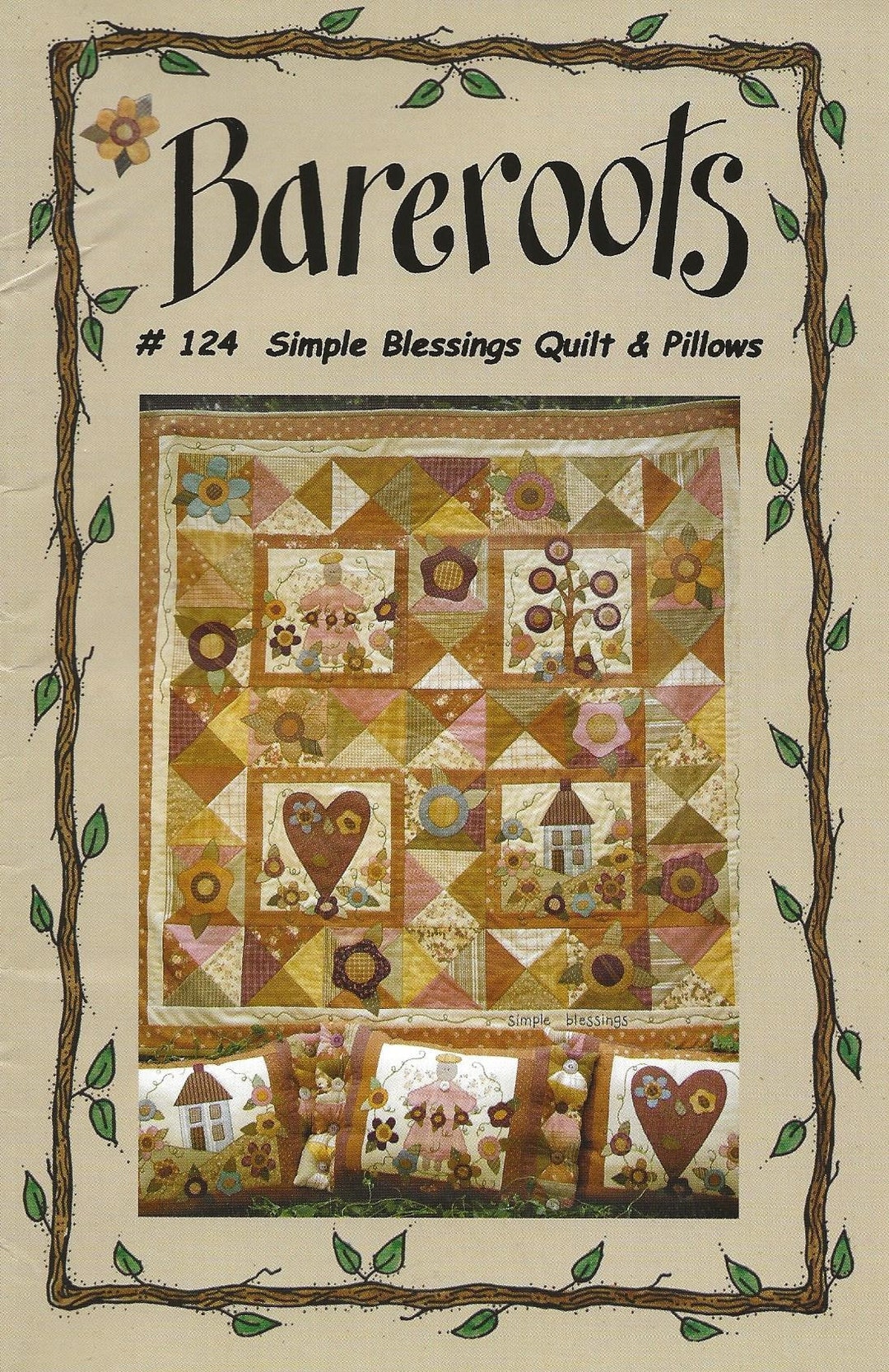 Bareroots Hand Embroidery Pattern 124 Simple Blessings - Etsy