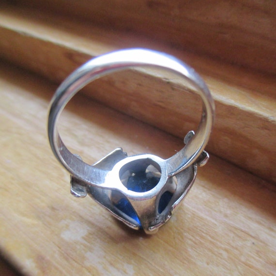 Vintage Praying Hands LC Blue Sapphire Mexico Ring, S… - Gem