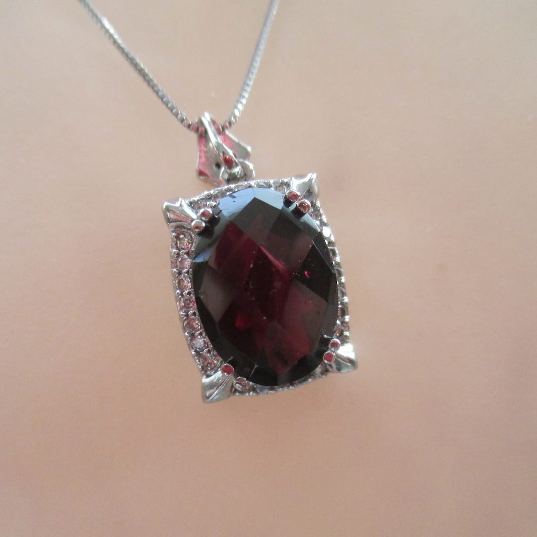 Amethyst Crystal 925 Sterling Silver Pendant Necklace - Thailand FAS - Etsy