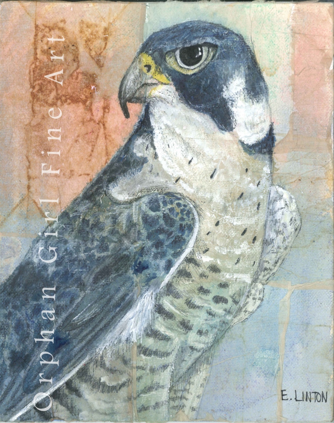 Peregrine Falcon Painting Falcon Art Bird Painting Bird - Etsy