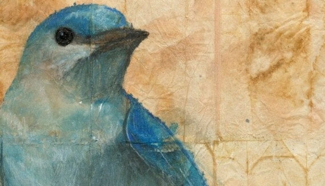 Mountain Bluebird Painting Bluebird Art Animal Art Print - Etsy