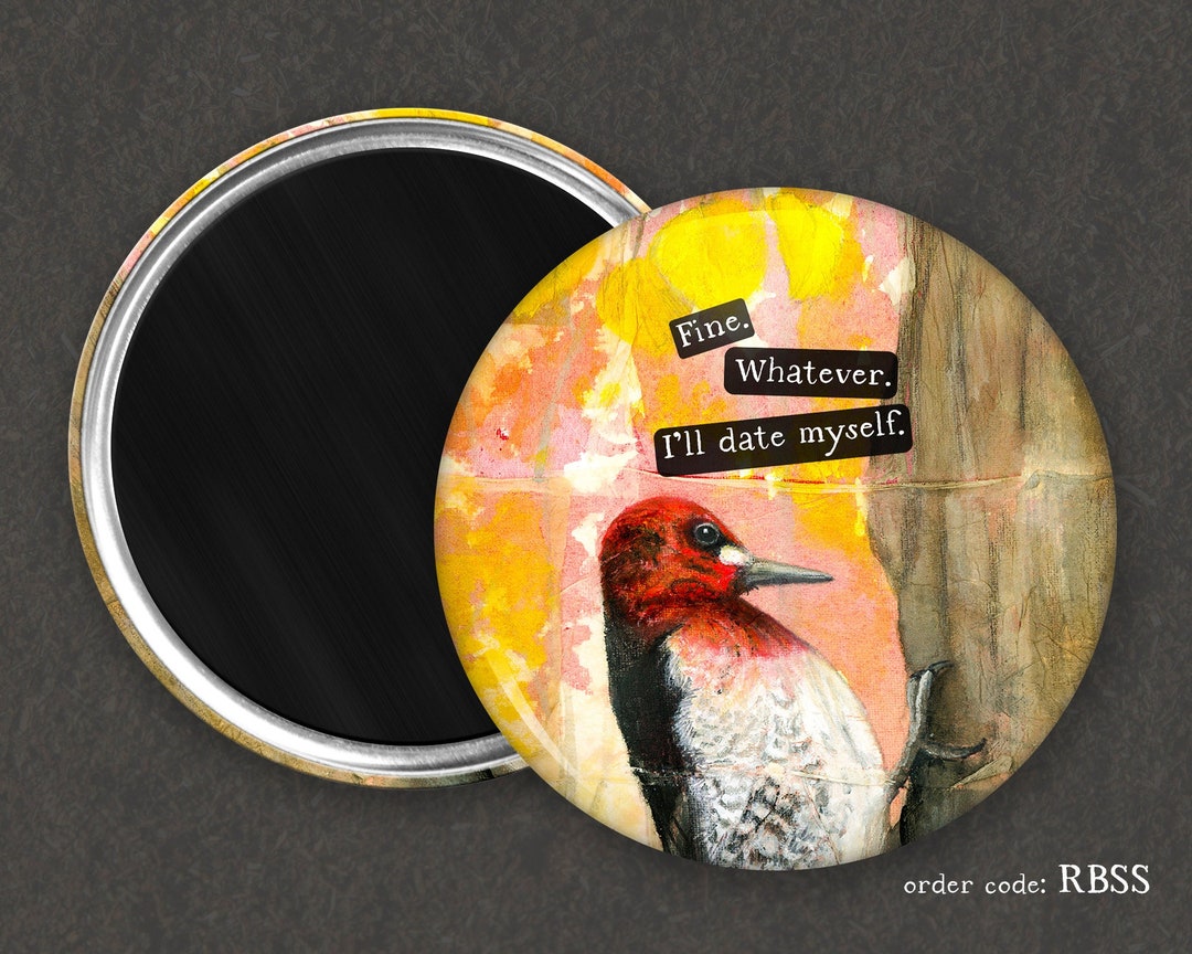 Woodpecker Makes A Good Call I Funny Bird Magnet I Rude Bird Magnet L ...
