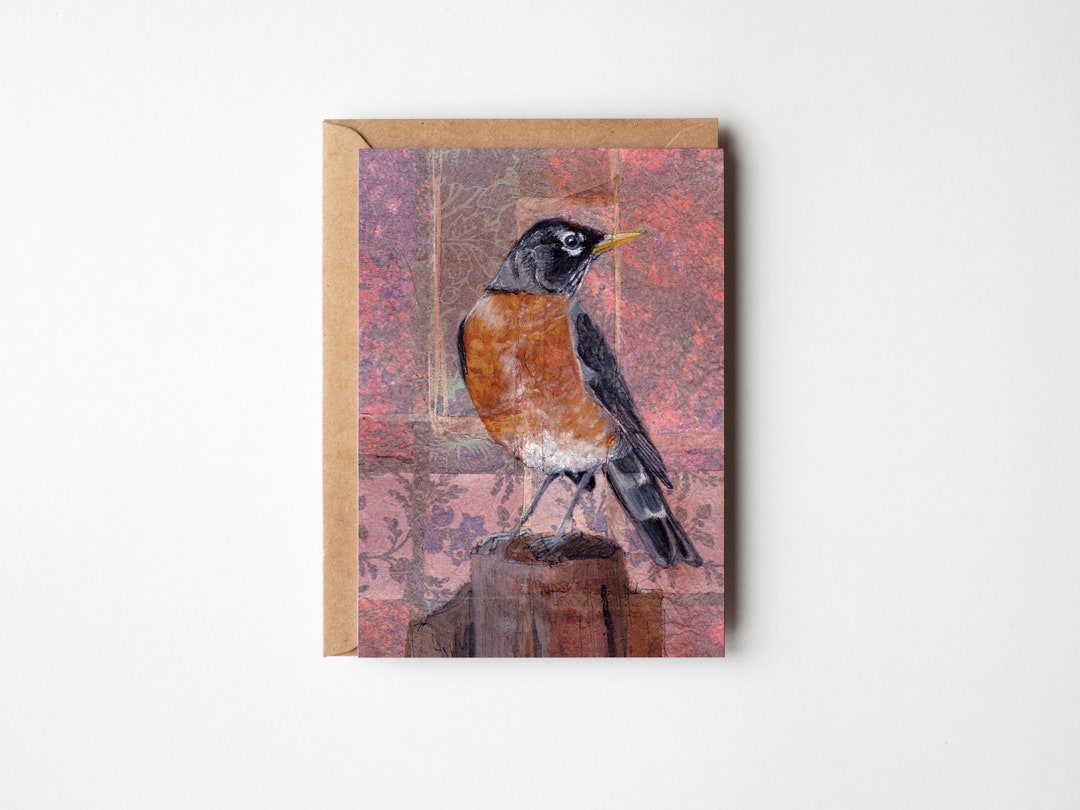 American Robin 5x7 Greeting Card | Blank on Inside | Card for Him or ...