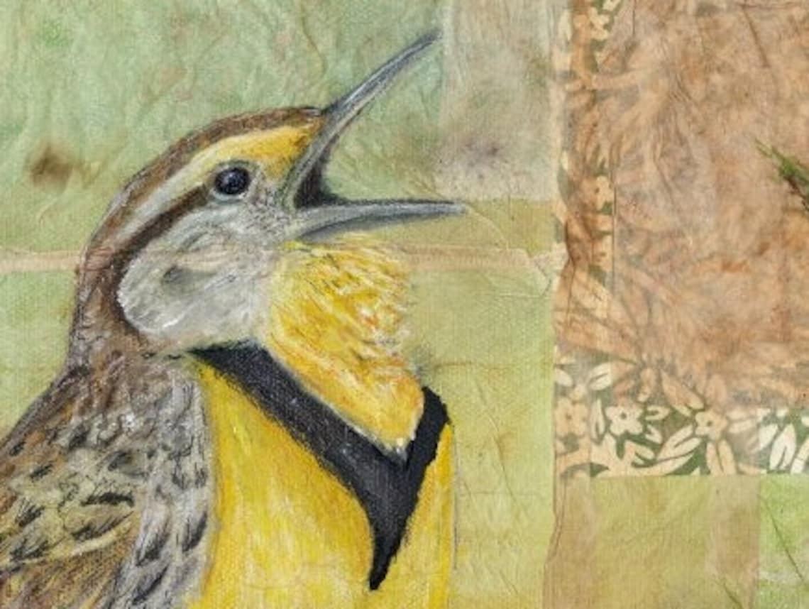 Western Meadowlark Painting Songbird Art Print Wildlife - Etsy