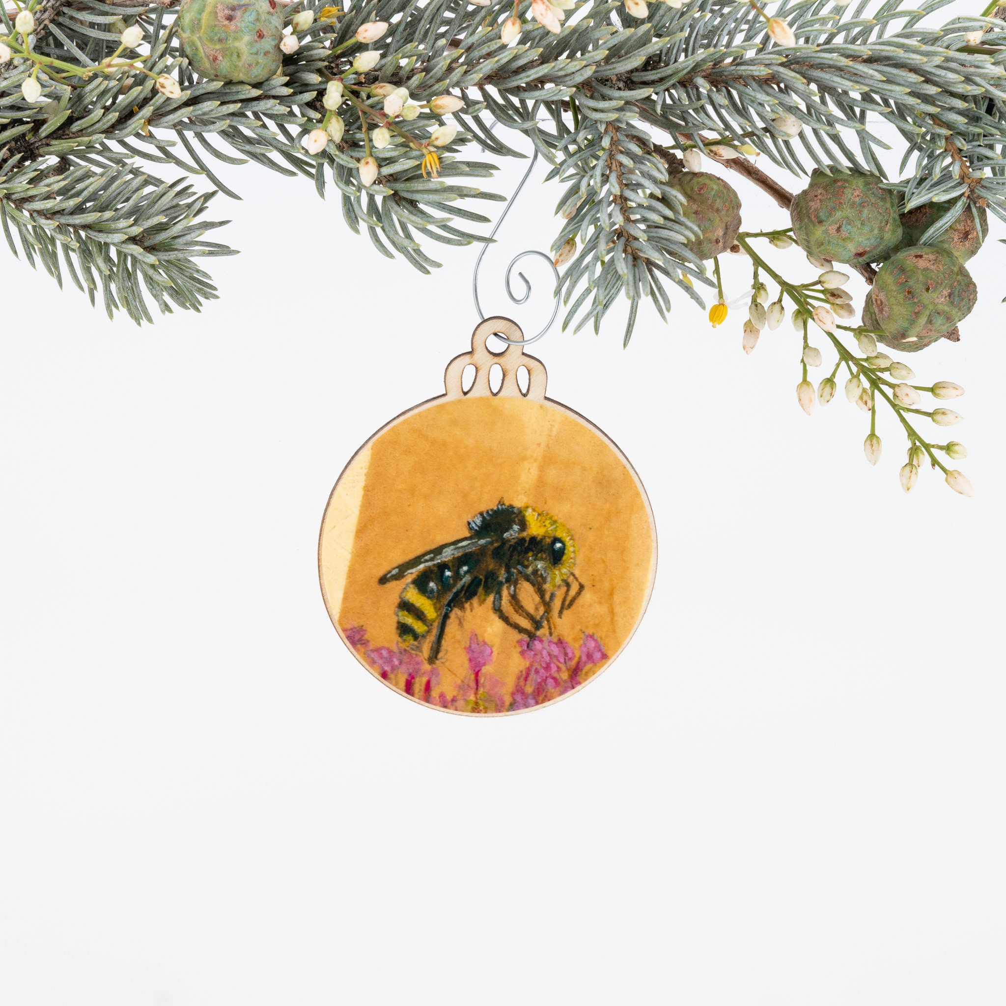 Bummble Bee Ornament | Christmas Ornament | Bee Ornament | Wooden ...