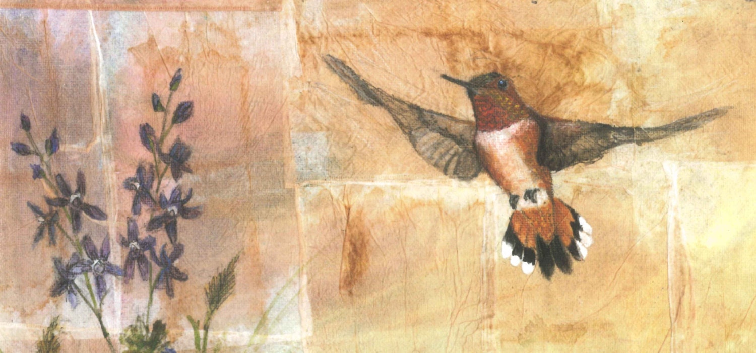Hummingbird Art Bird Art Print Hummingbird Painting Bird - Etsy