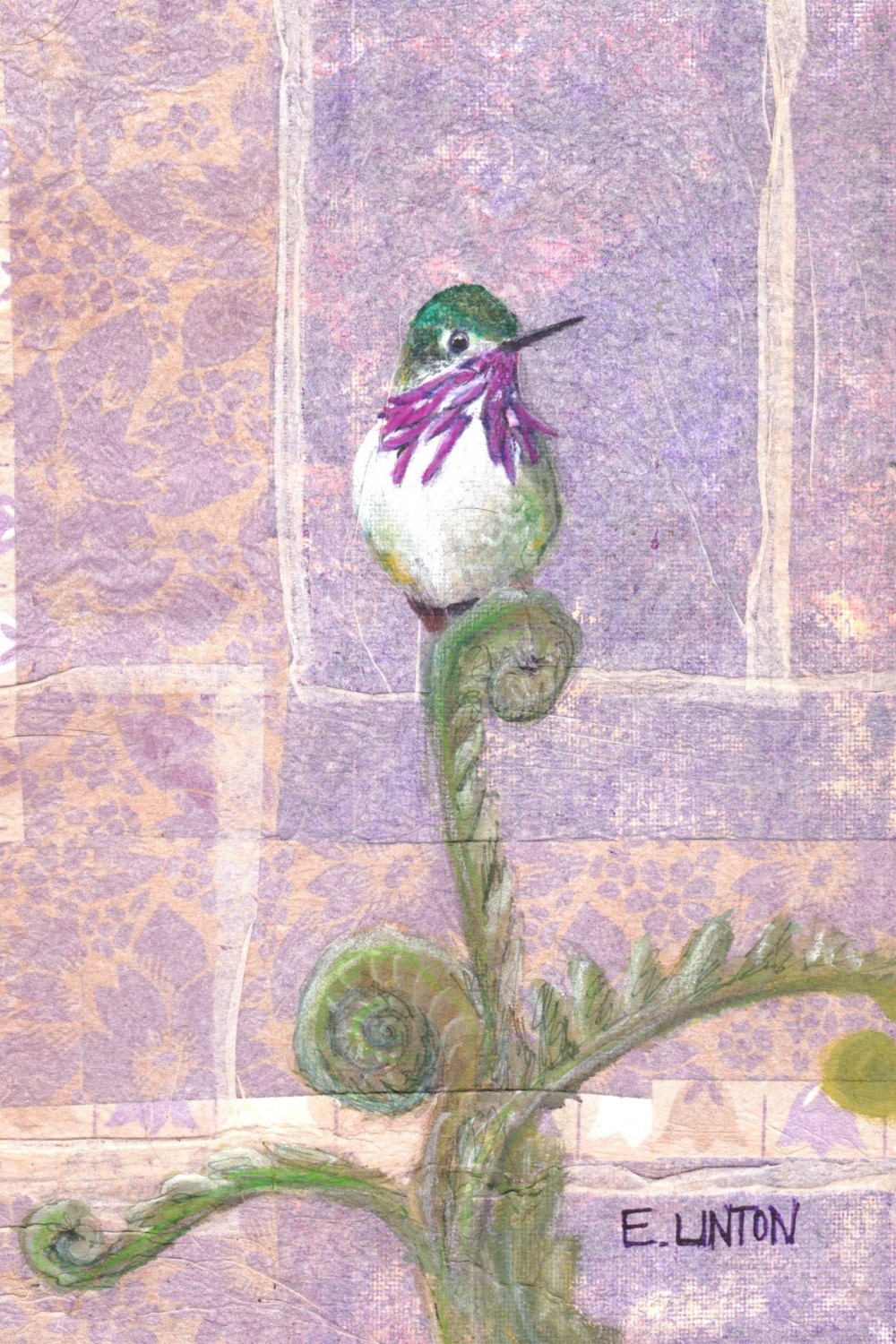 Calliope Hummingbird Art Bird Art Print Hummingbird - Etsy