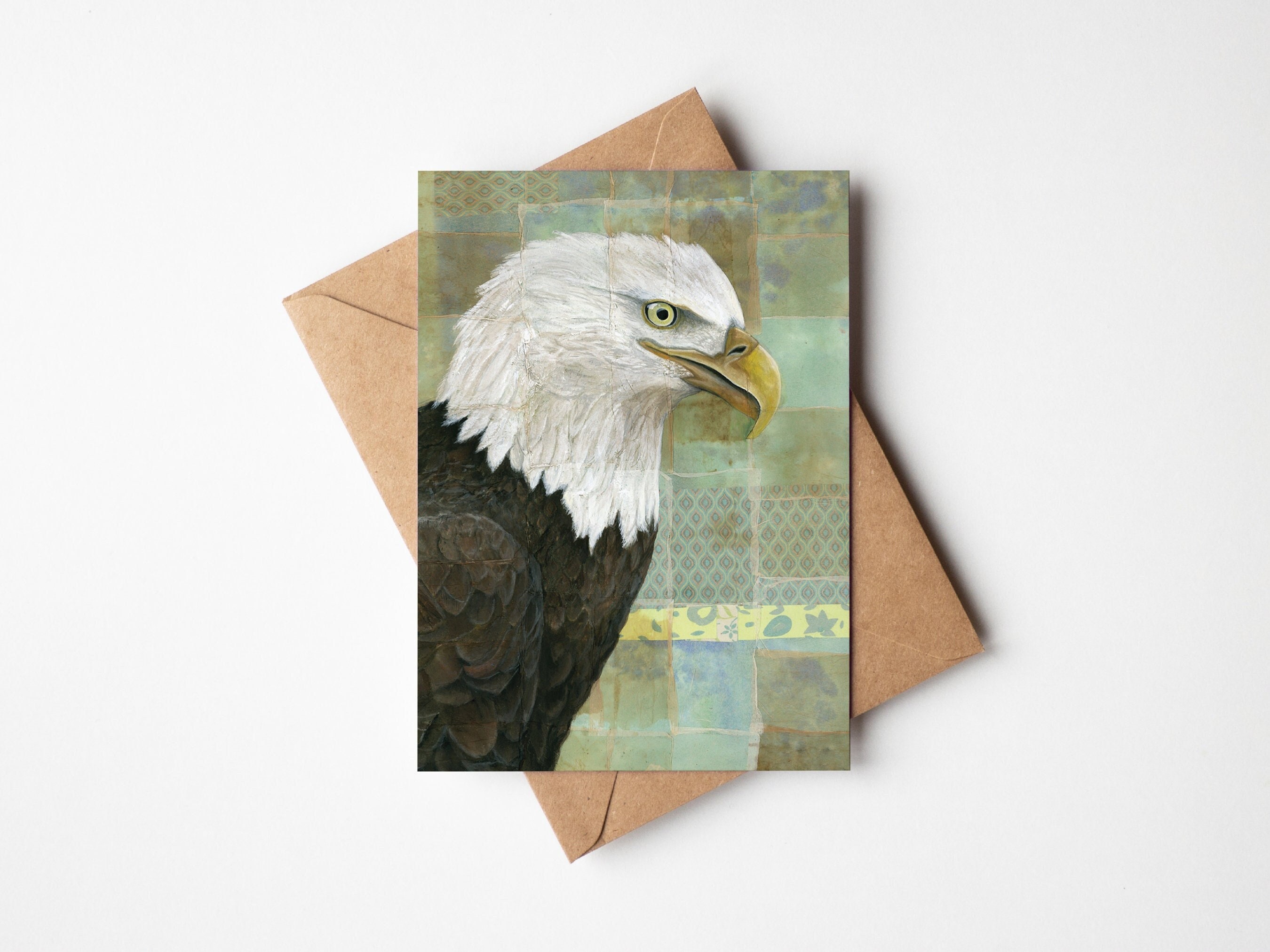 Bald Eagle 5x7 Greeting Card Blank on Inside Card for Guy - Etsy