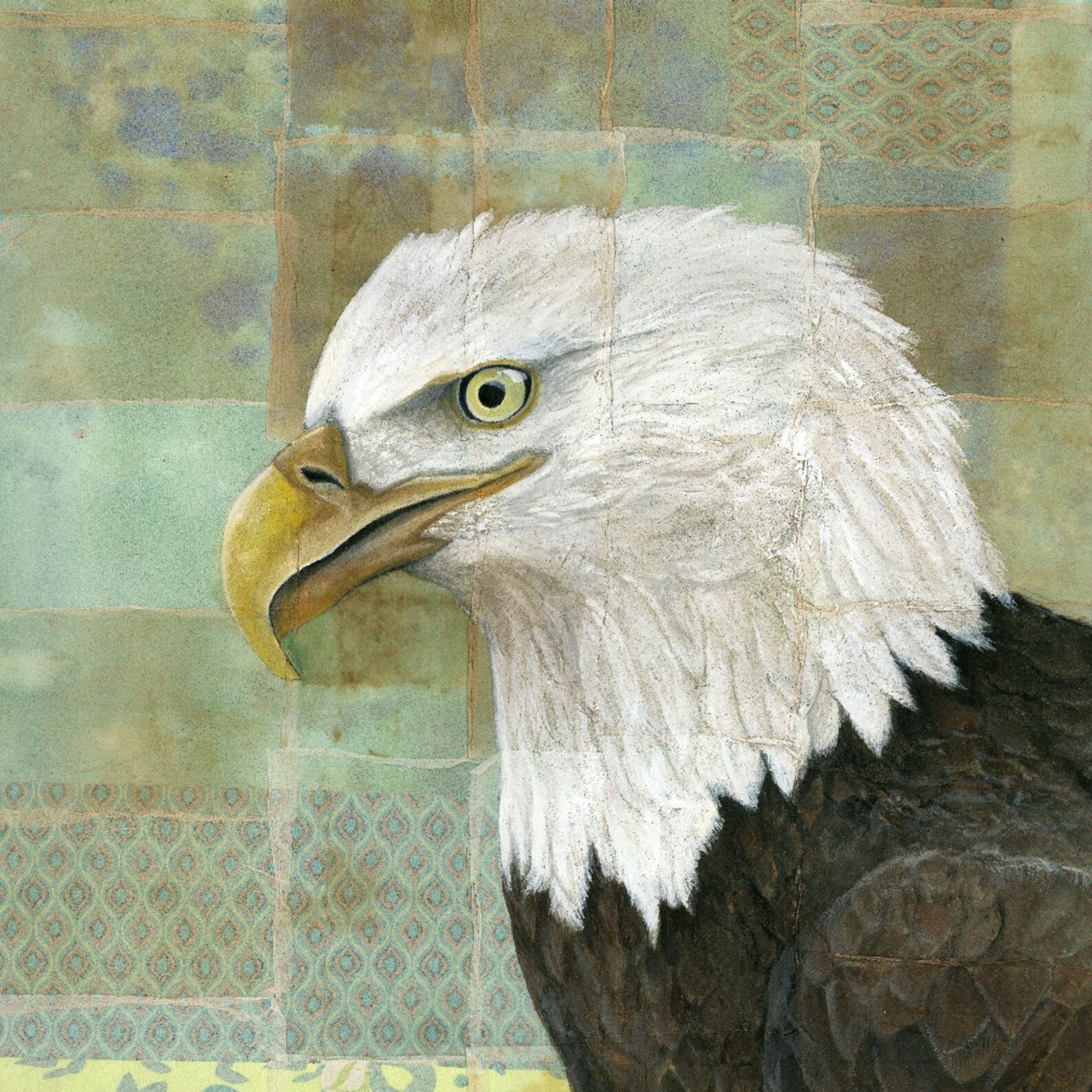 Bald Eagle Painting Quadra Bald Eagle Art Bird Painting | Etsy