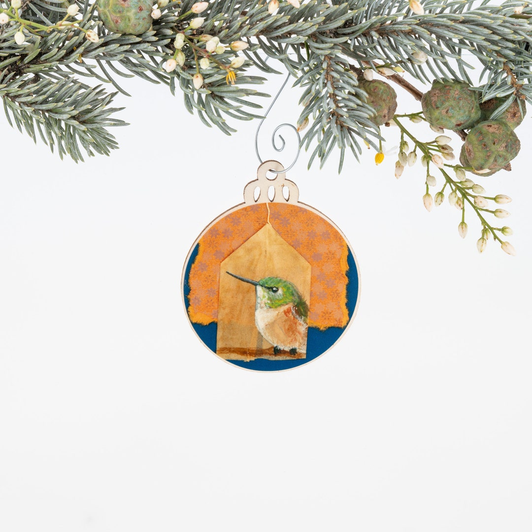 Adorno de colibrí / Adorno de Navidad / Adorno de pájaro / - Etsy España