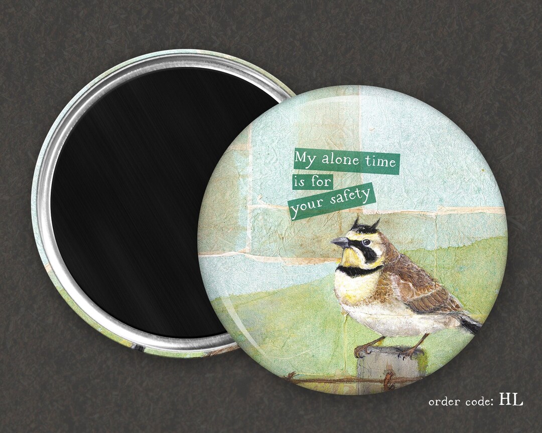 Horned Lark is Concerned for Your Safety I Funny Bird Magnet I Rude ...