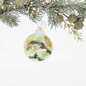 Red-tailed Hawk Ornament | Christmas Ornament | Bird Ornament | Wooden ...