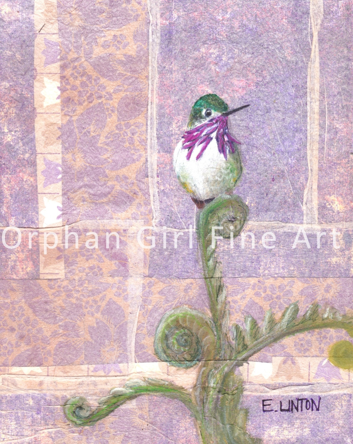 Calliope Hummingbird Art Bird Art Print Hummingbird - Etsy