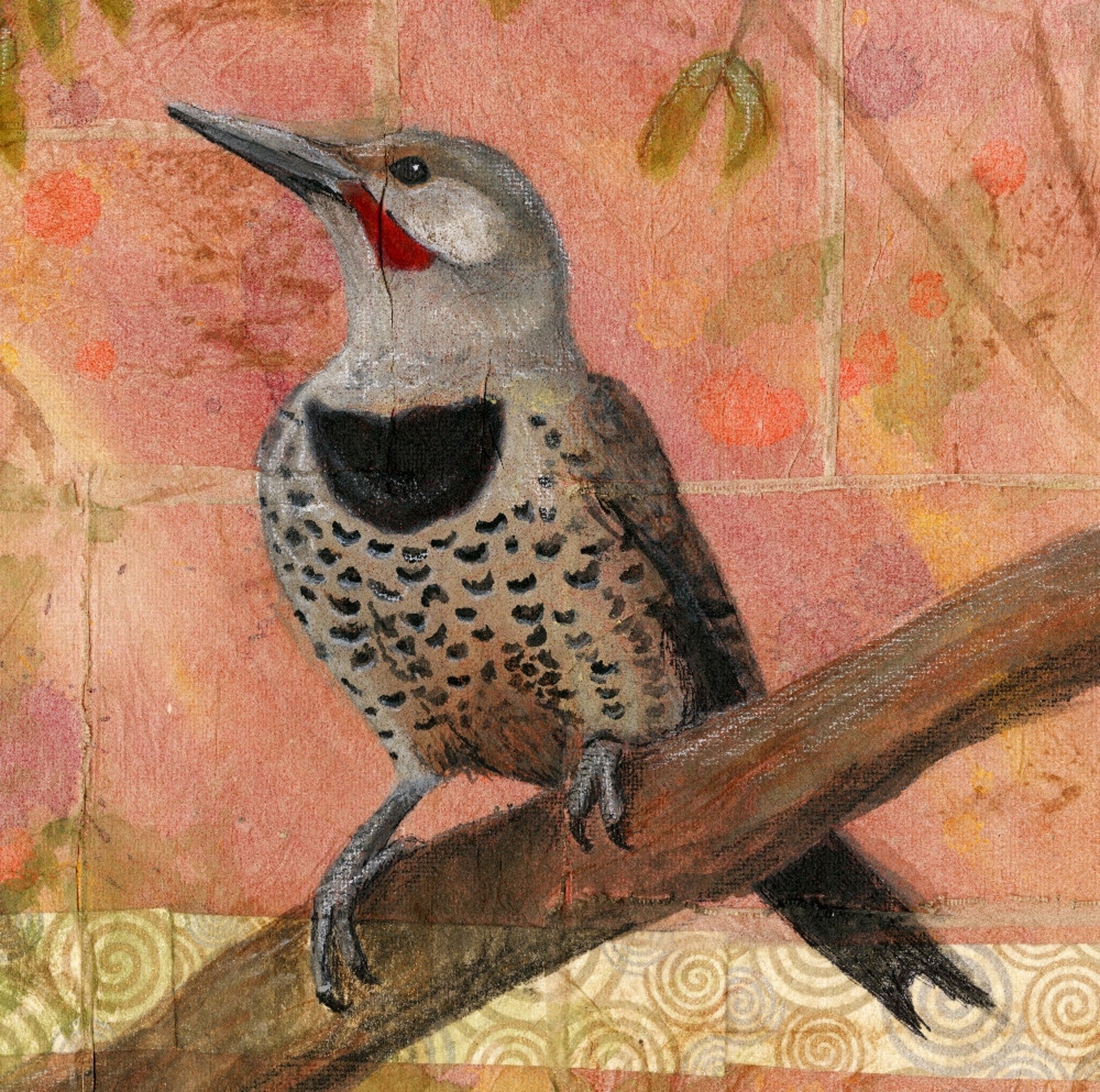 Northern Flicker Painting Bird Painting Bird Artwork | Etsy