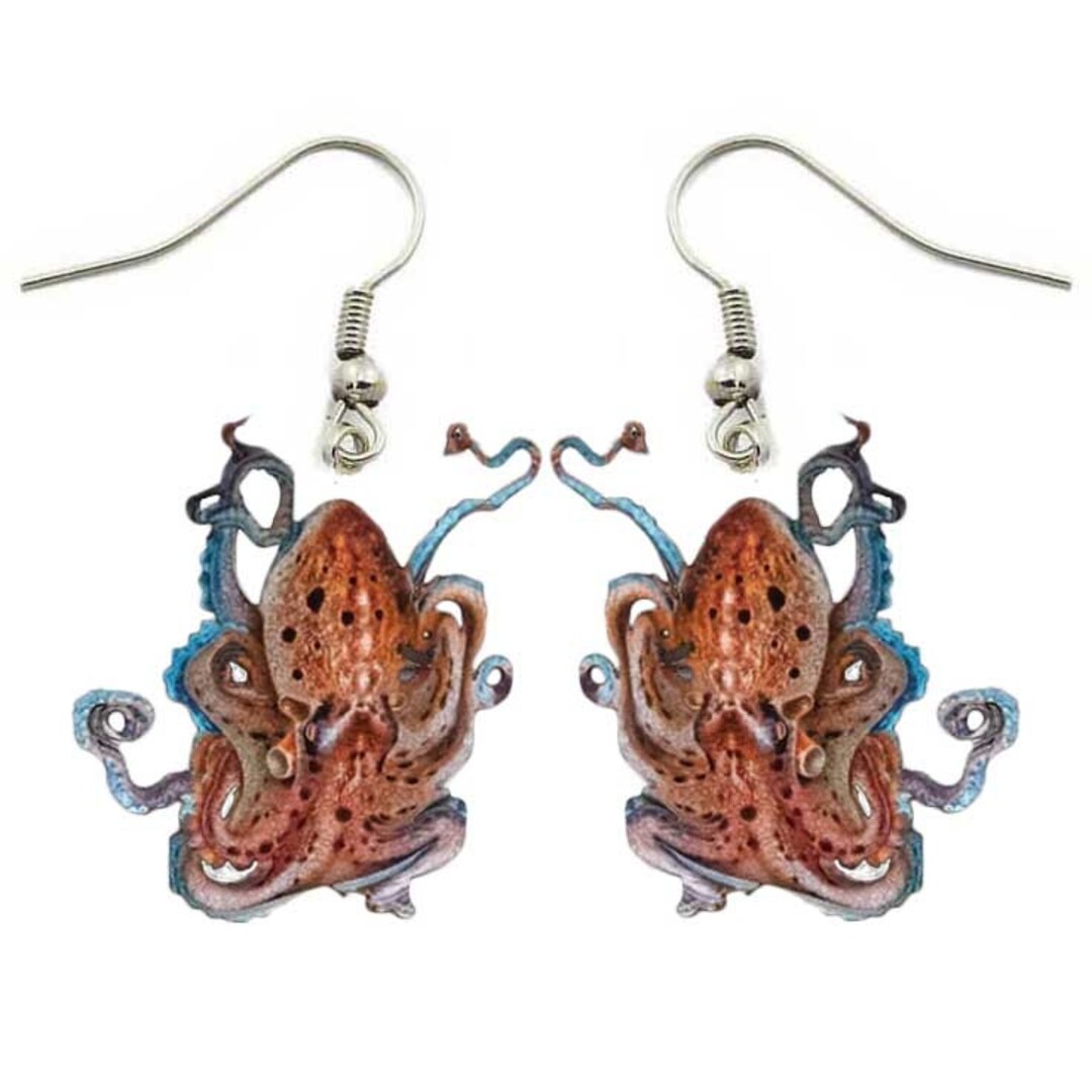 Octopus Briareus REPLICA Octopus Caribbean EARRINGS - Etsy