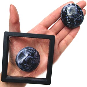 Mystic Merlinite Indigo Gabbro Palm Stone Purple Gemstone Mineral ...
