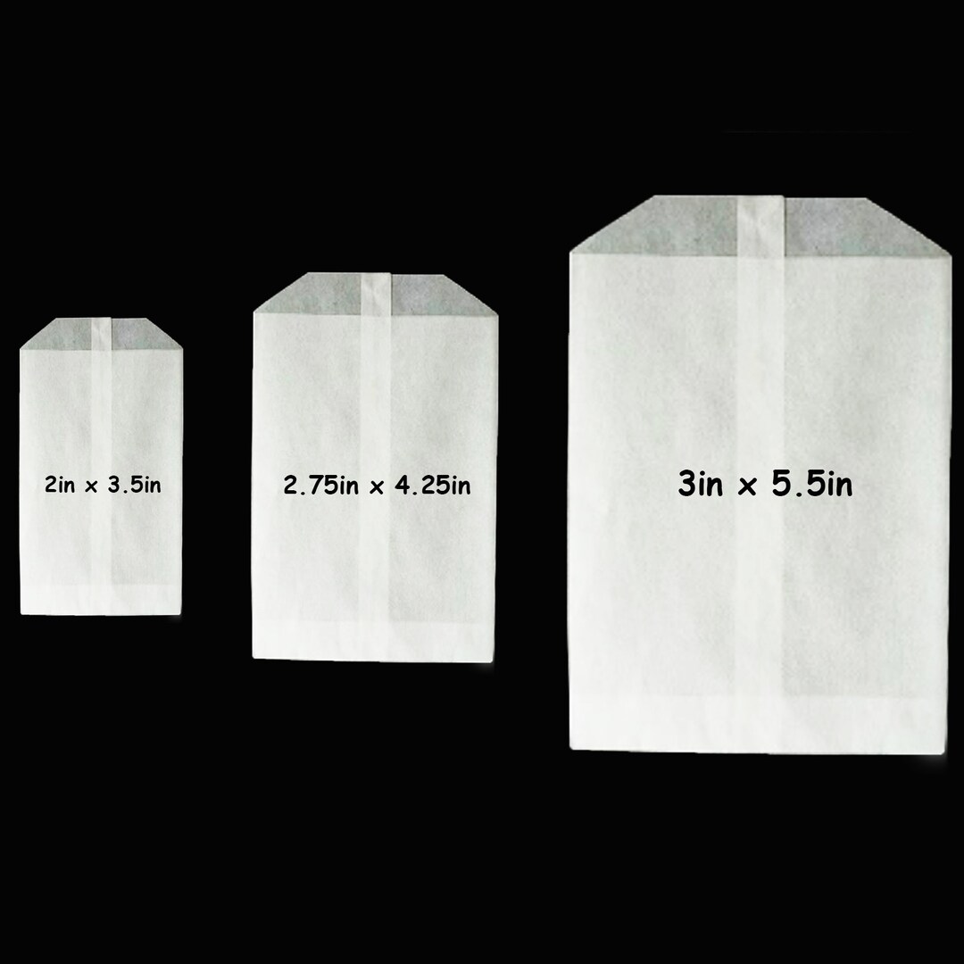 PACK of 100 Wax Paper Envelopes CHOOSE SIZE - Etsy