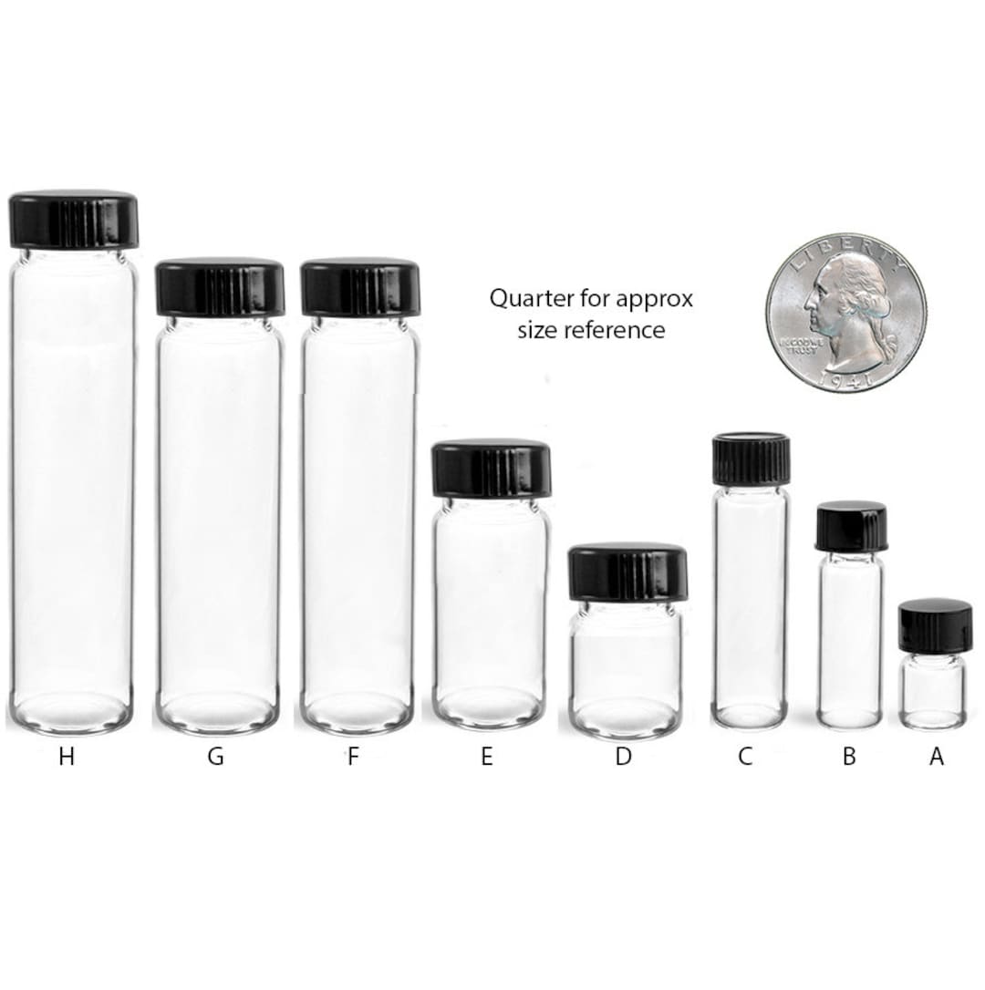 Wet Specimen Glass Vial Black Cap - Etsy