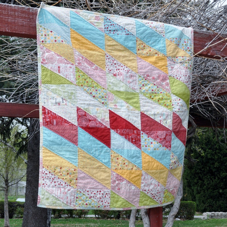 Saw-tooth Baby Quilt Pattern - Etsy