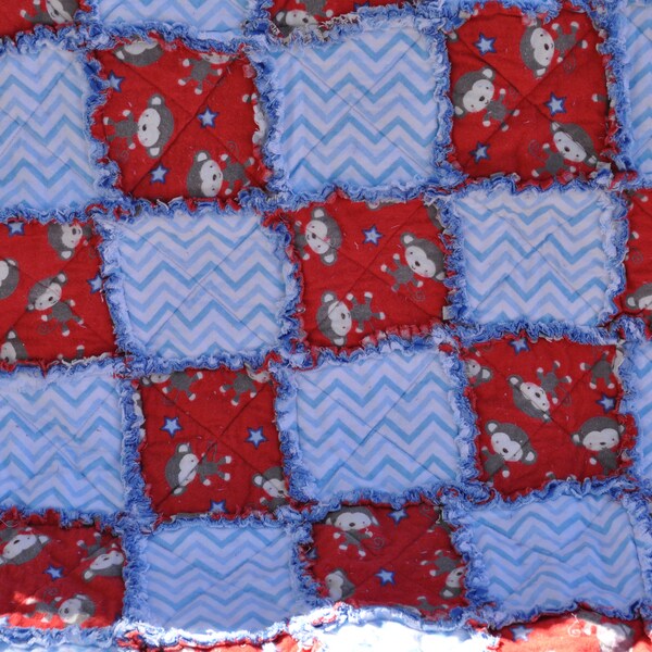 Monkey Rag Quilt - Etsy