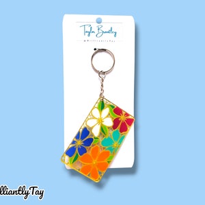 Faux Stained Glass Keychains - Etsy