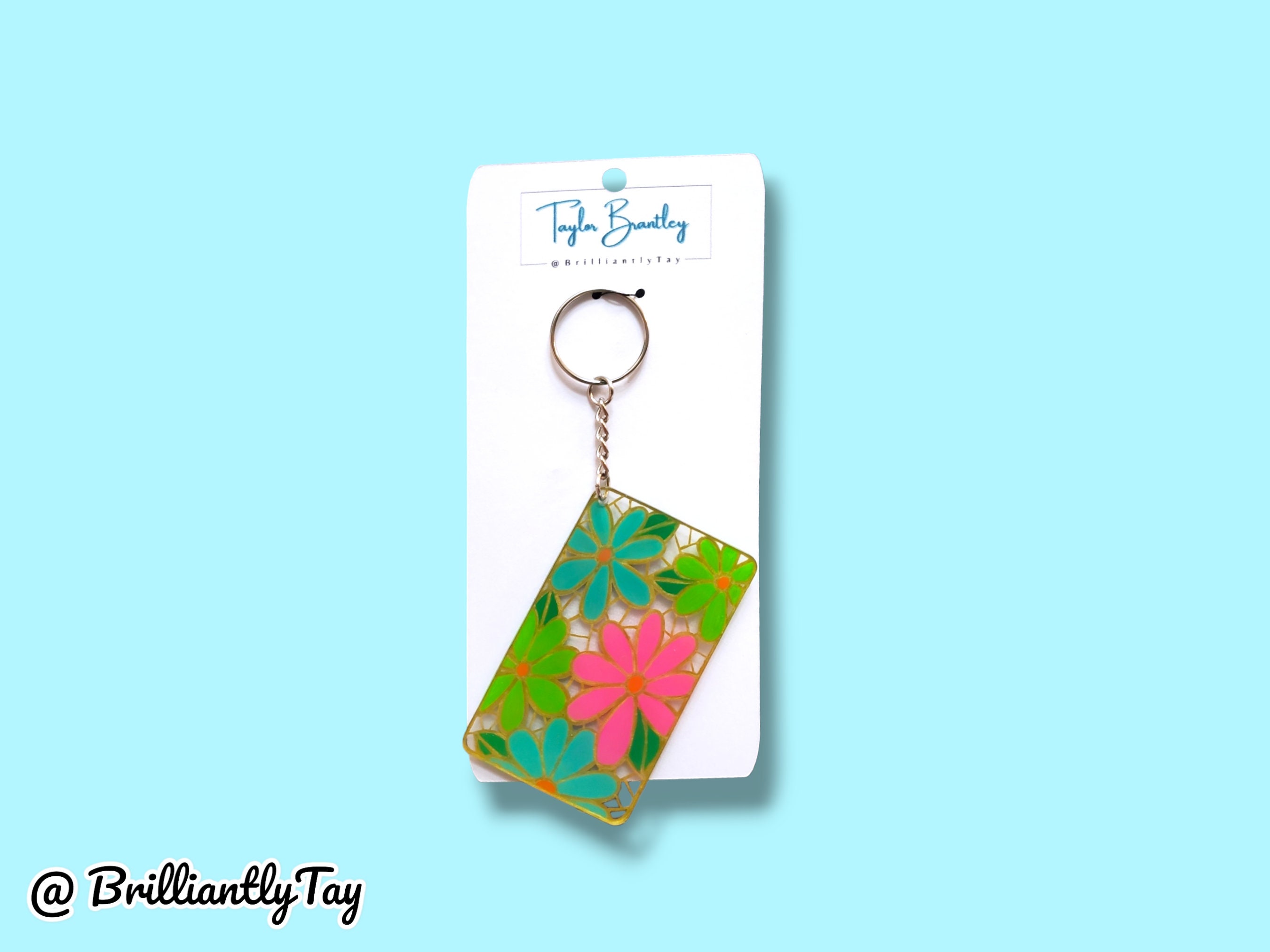 Faux Stained Glass Keychains - Etsy
