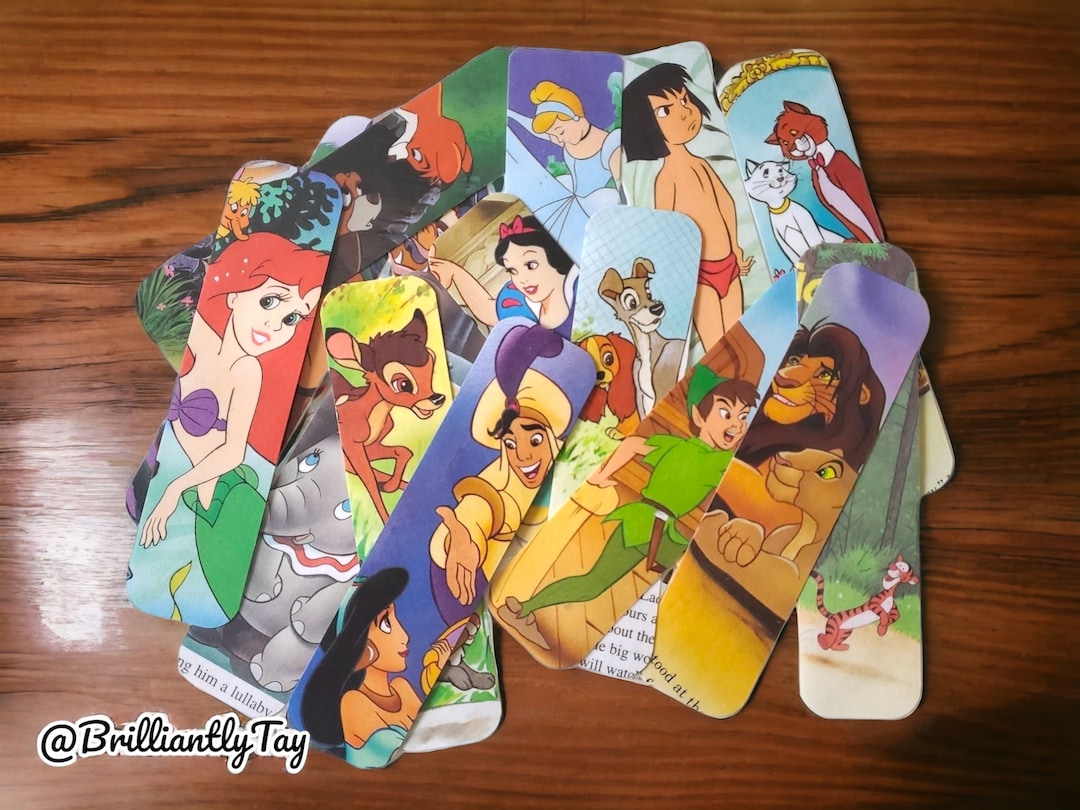 Surprise Pack of 5 Disney Bookmarks - Made From Recycled Materials - Etsy