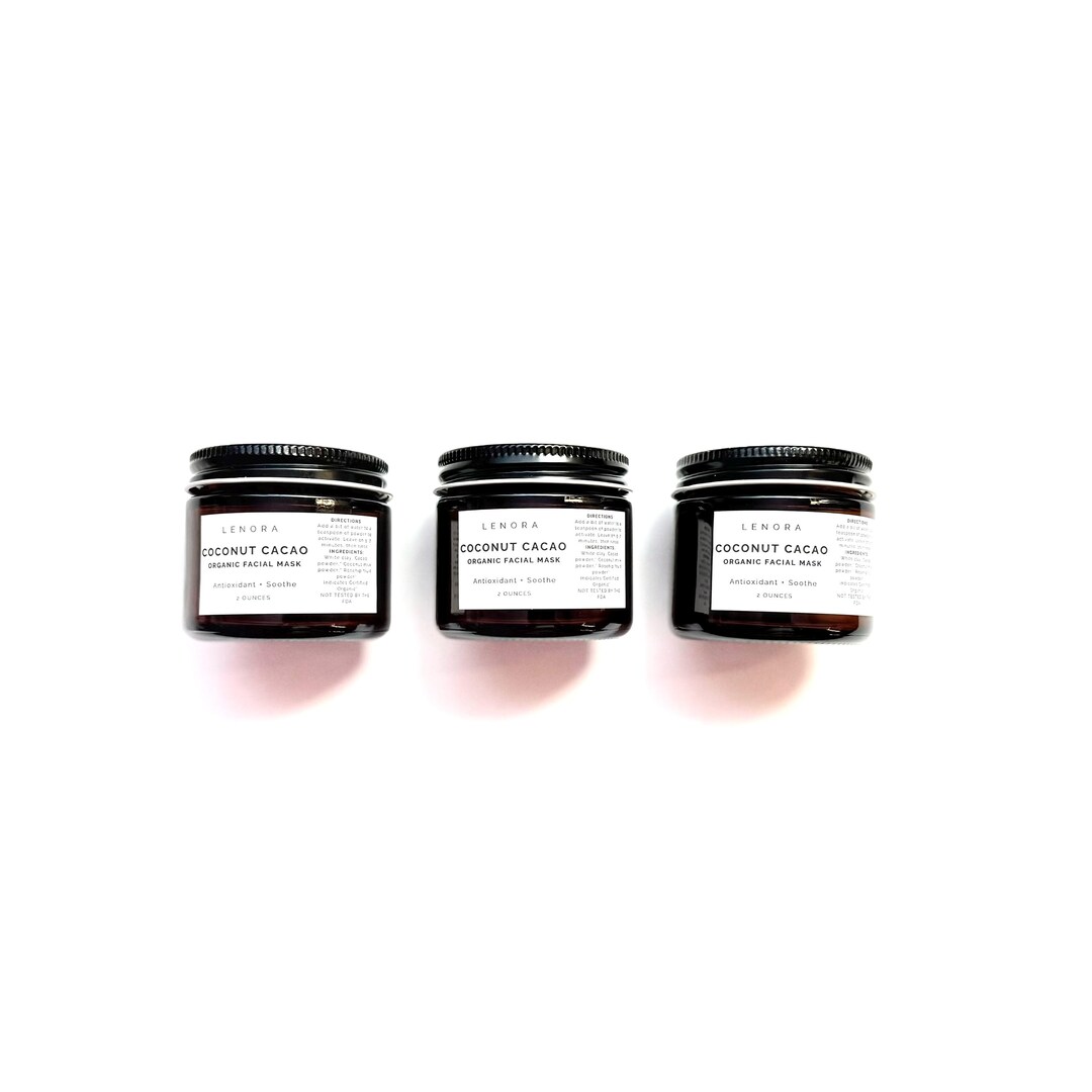 Organic Cacao Coconut Facial Mask / Spa Gift / Powder Mask / Small ...