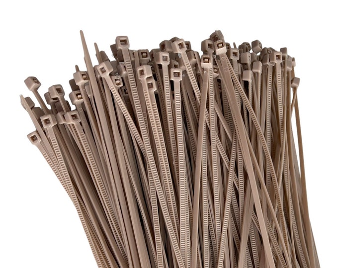 Ships Free Over 35 in US - 500 Pack - Natural Burlap-colored Zip Ties ...