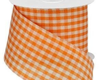 Gingham Wired Ribbon by the Roll 2.5 X 10 Yards RG0132154 - Etsy