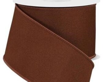 Ships Free Over 35 in US - Diagonal Weave Solid Wired Edge Ribbon, 1.5 ...