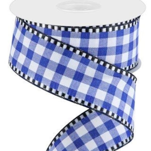 Plaid Wired Ribbon - Etsy