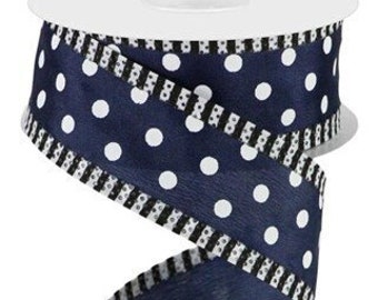 Ships Free Over 35 in US Horizontal Stripes Wired Edge Ribbon 10 Yards ...