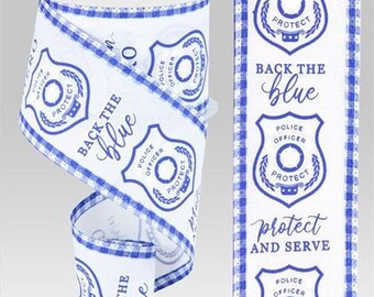 Blue Line Ribbon - Etsy